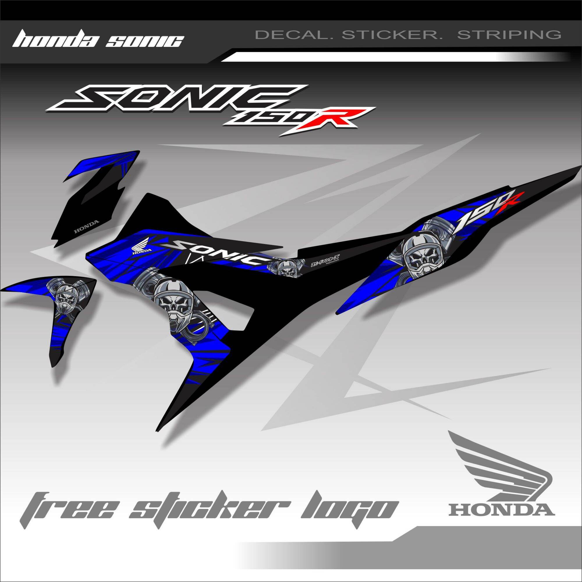 Striping Custom Suka suka Honda Sonic 150r / Sticker Variasi Motor ...