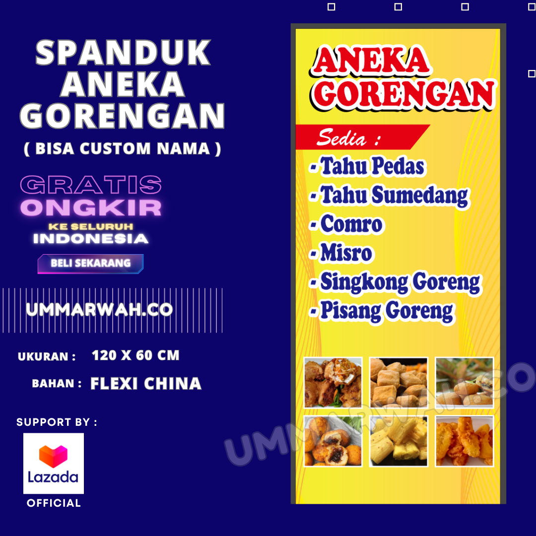 Spanduk BANNER Aneka Gorengan | Lazada Indonesia