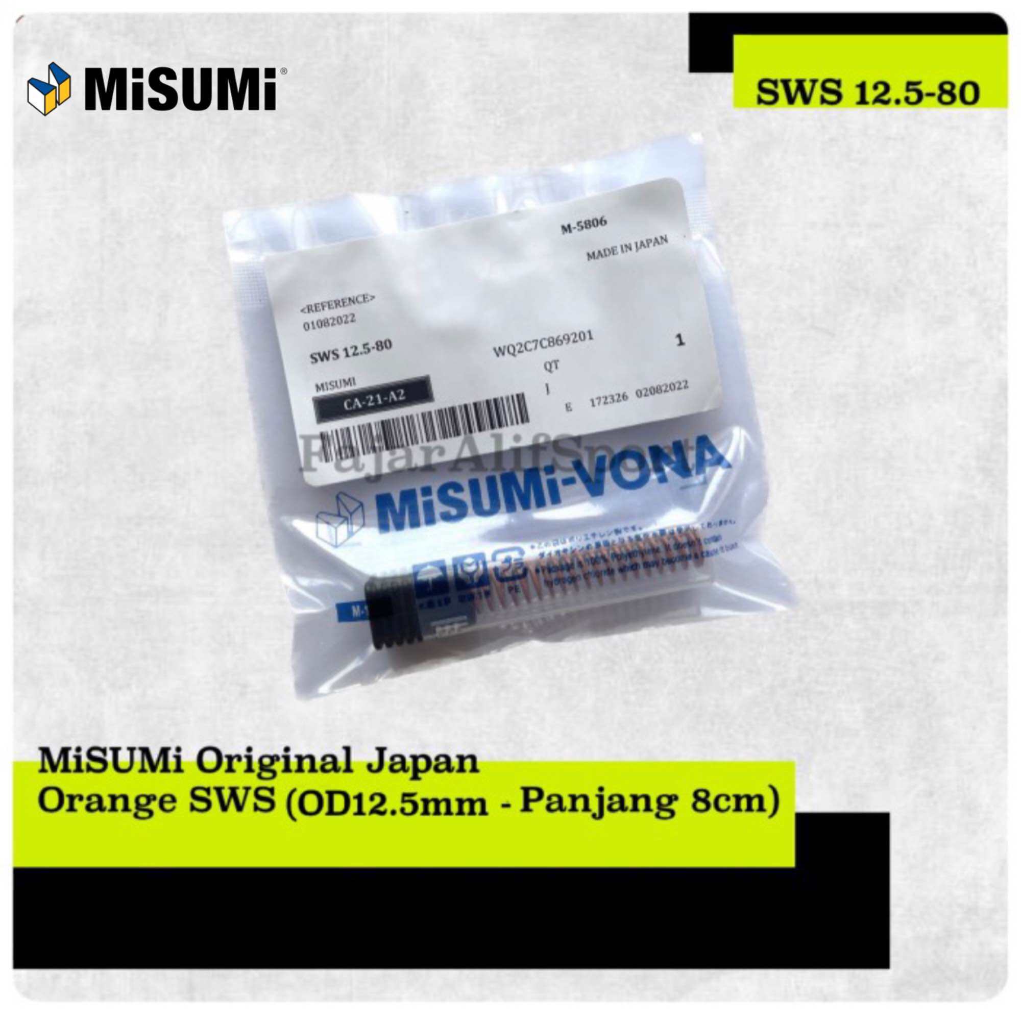 Per Spring Misumi original japan 100% SWS Orange Diameter Luar 12.5mm ...