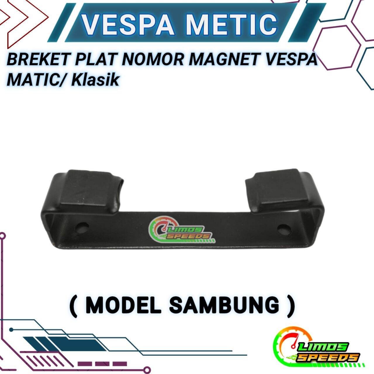 Dudukan Plat Nomor Magnet Vespa Sprint GTS Primavera LX S Breket Nopol ...