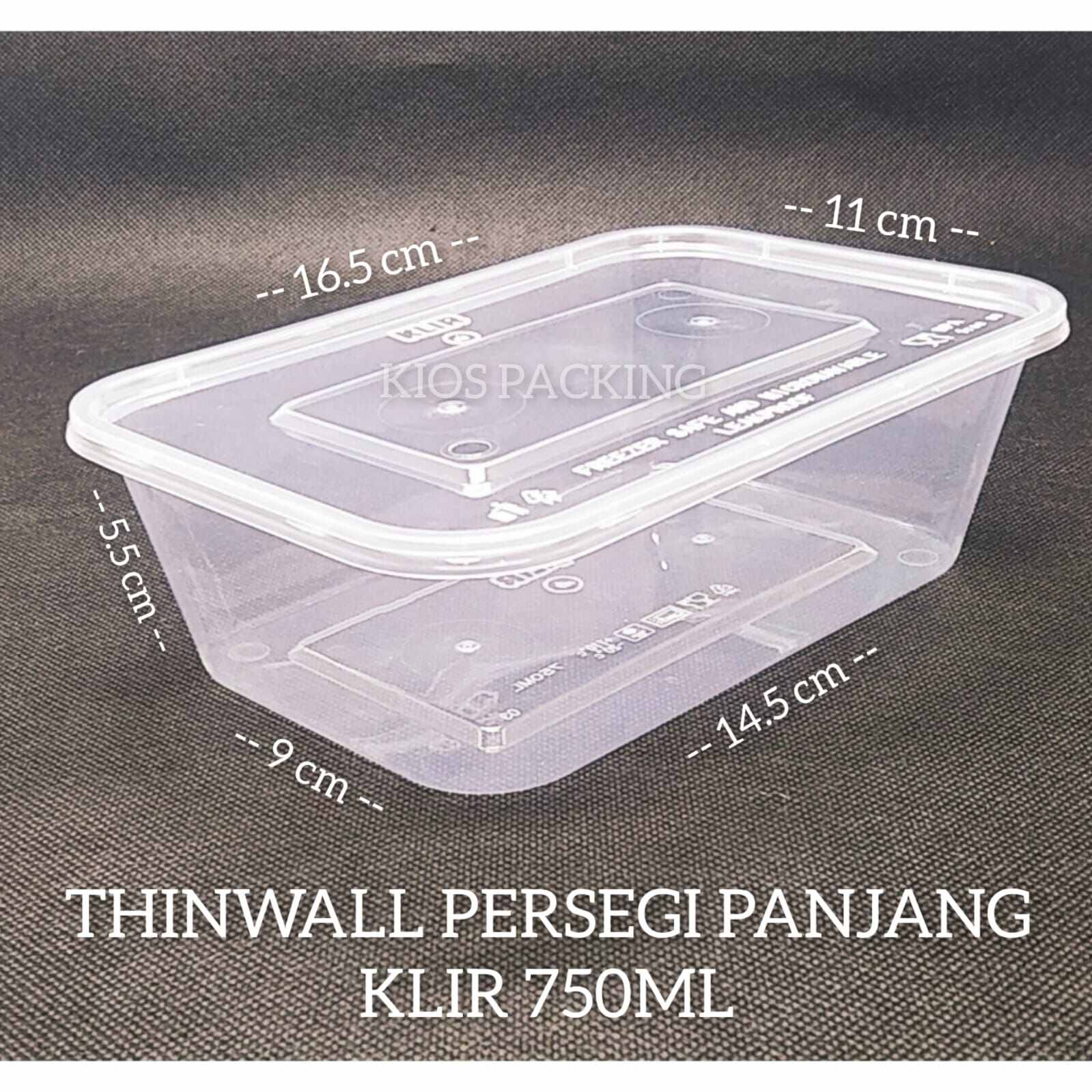 Thinwall Klir 750ml Rectangle | Kotak Makan Plastik 750 ml KLIR ... Thinwall Klir 750ml Rectangle | Kotak Makan Plastik 750 ml KLIR ...