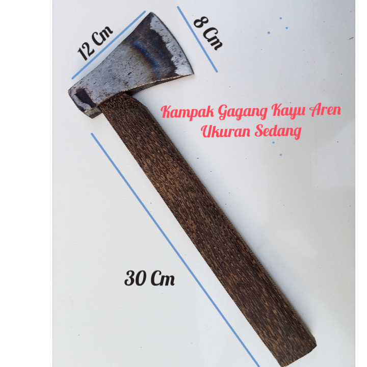 Kampak baja asli super tajam kampak /Kapak Gagang Kayu Kelapa ukuran ...