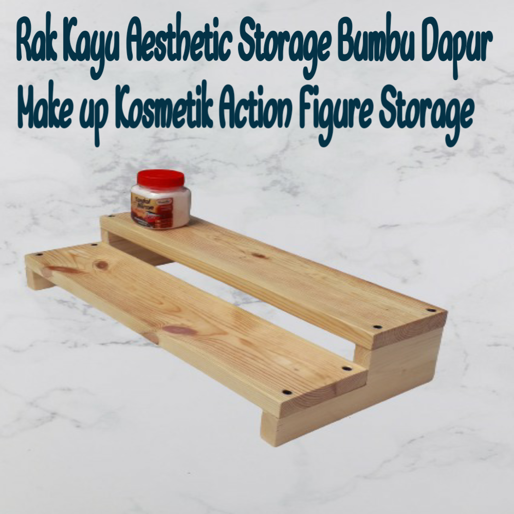 Rak Kayu Aesthetic Storage Bumbu Dapur tempat sendok garpu spatula ...