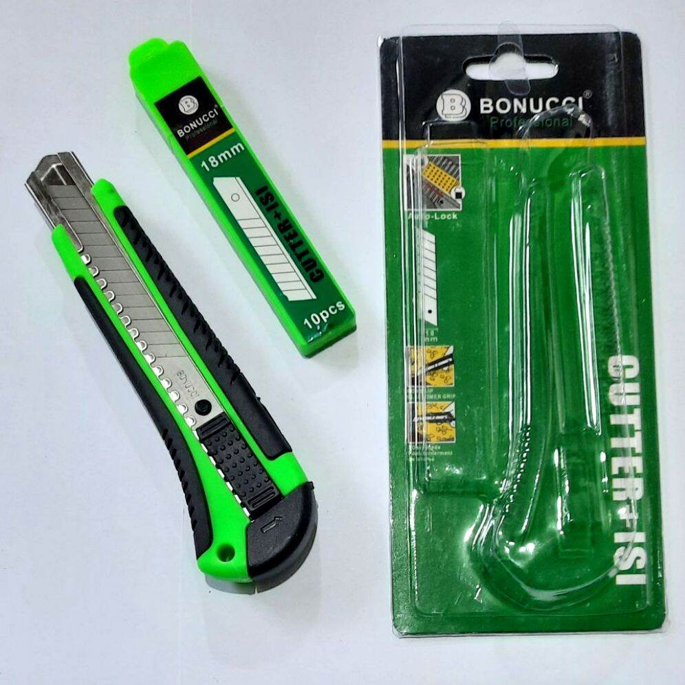 PISAU KATER / CUTTER + ISI 10 PCS BONUCCI ORIGINAL | Lazada Indonesia