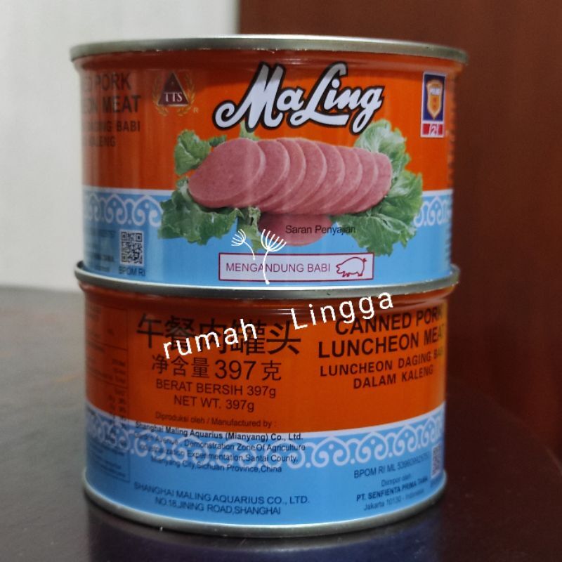 Daging Maling Ma Ling TTS 397 Maling Canned Pork Luncheon Meat Ham ...