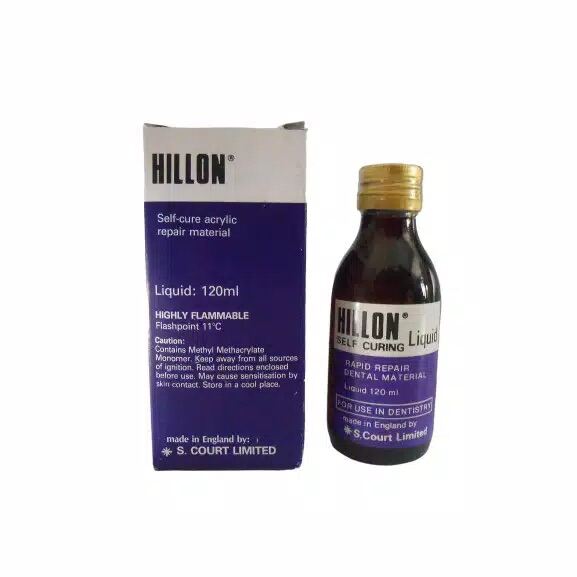 Hillon Liquid Cair 120ml Self Cure Acrylic Rapid Repair Dental Material ...