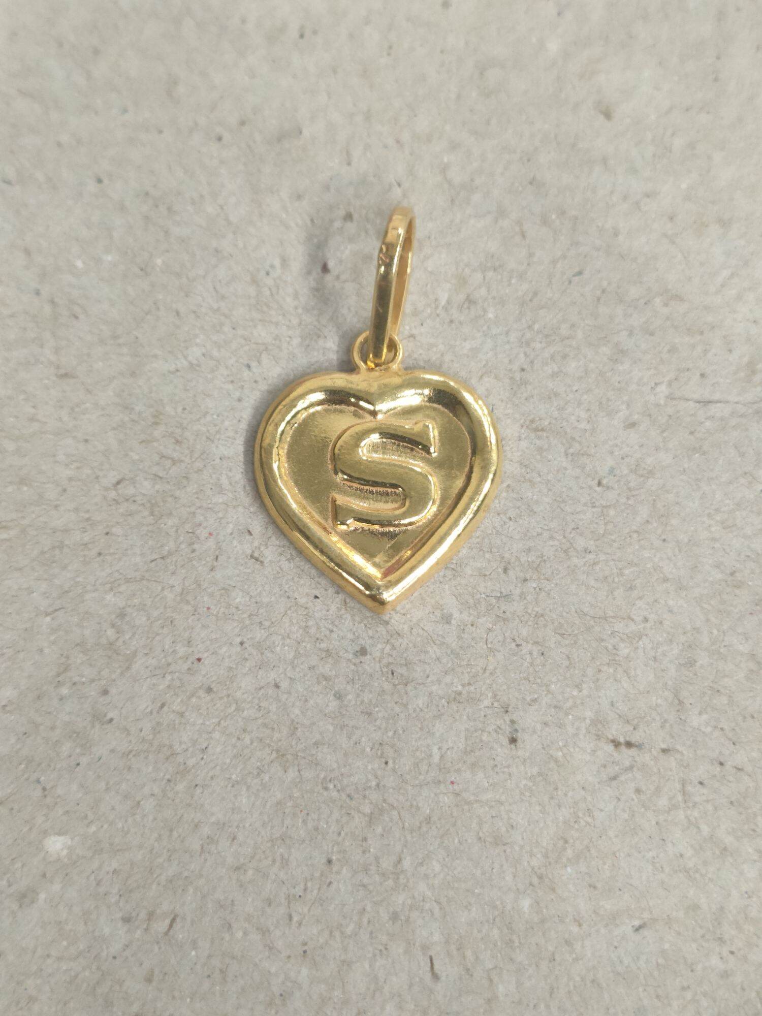 liontin S love 1 gram emas muda | Lazada Indonesia