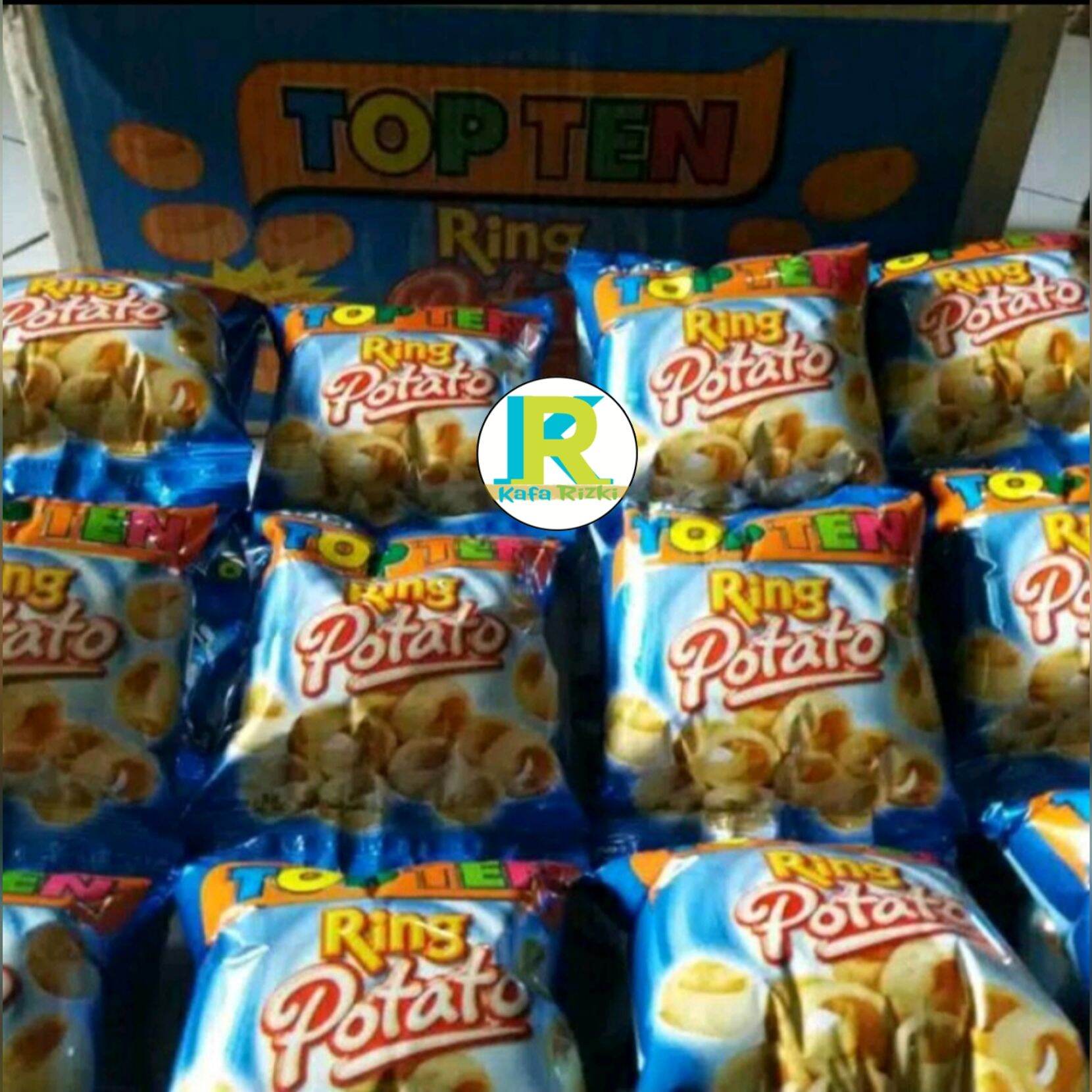 TOP TEN RING POTATO,SNACK JADUL KEMASAN 1 DUS ISI 40 PCS X 8 GR ...
