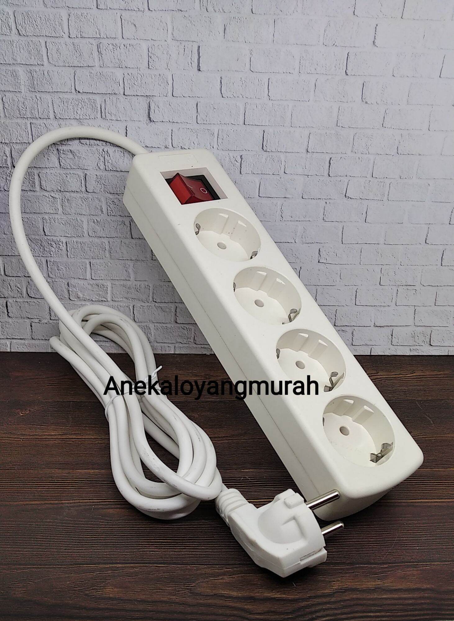 KABEL COLOKAN 3 METER 4 LUBANG STOP KONTAK ON OFF | Lazada Indonesia