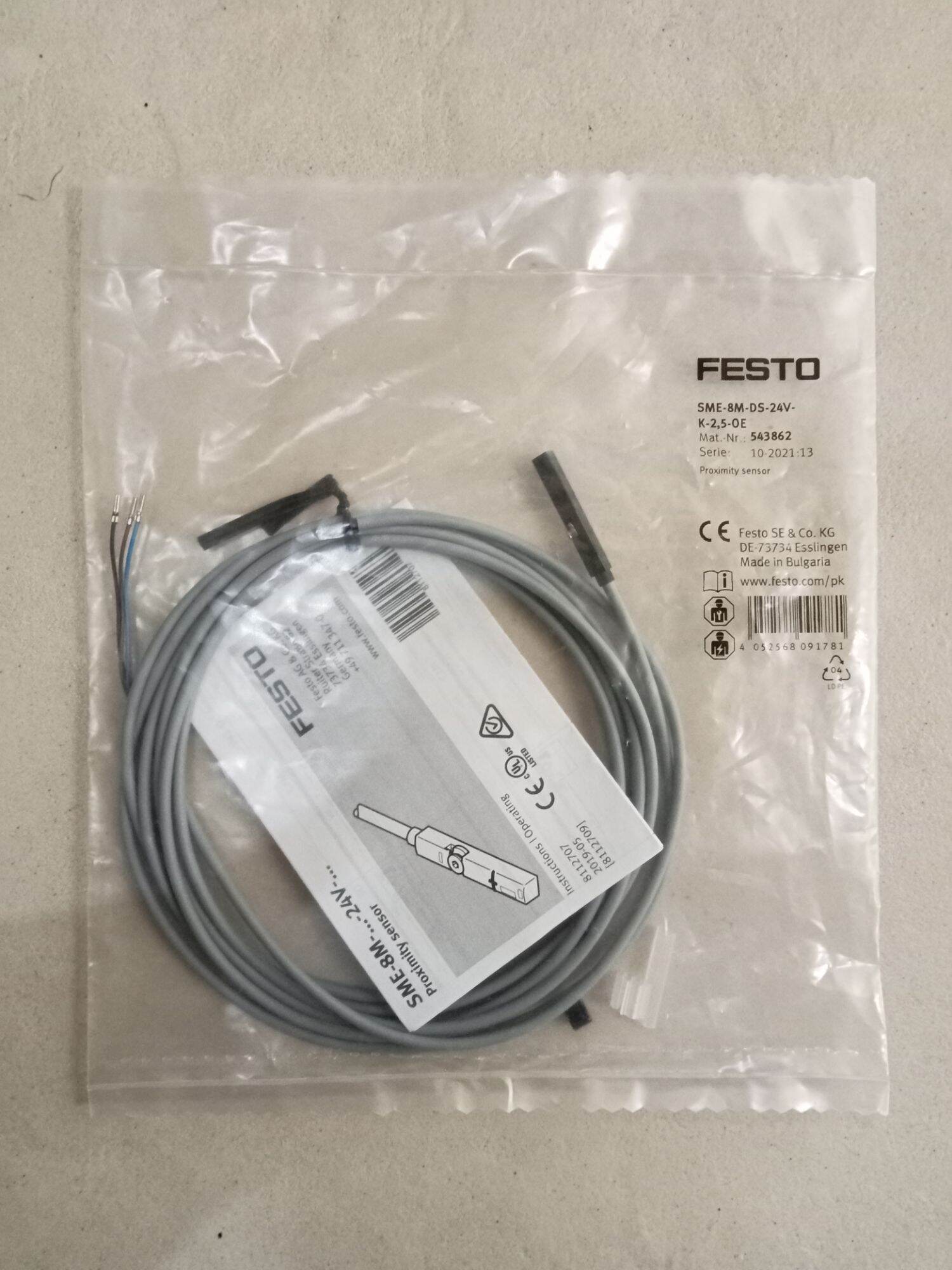 proximity sensor festo sme-8m-ds-24v-k-2,5-0e sensor festo 3 kabel ...