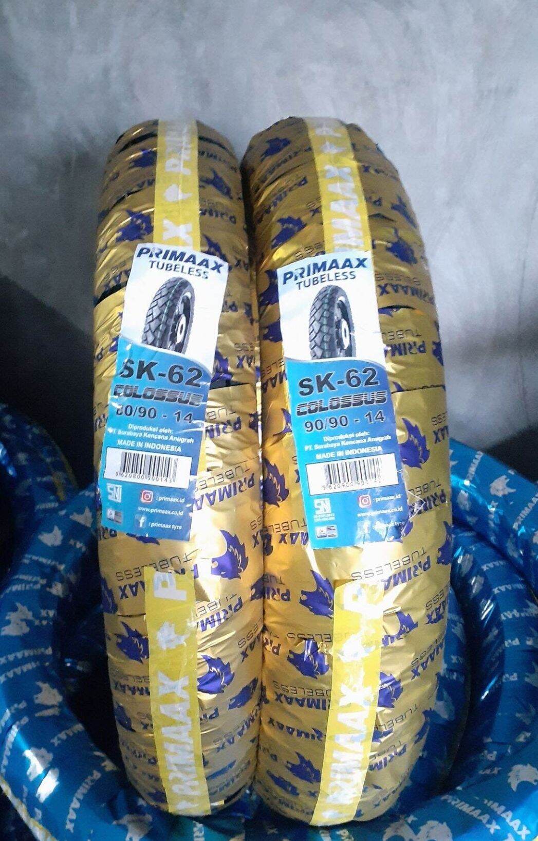 BAN PRIMAX SK 62 RING 14 UKURAN DEPAN BELAKANG 80/90 + 90/90 TUBLES ...