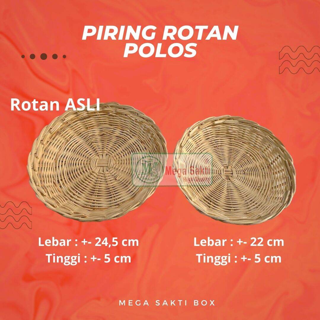 PIRING ROTAN POLOS / PIRING ROTAN AESTETIC / PIRING ROTAN ASLI | Lazada ...