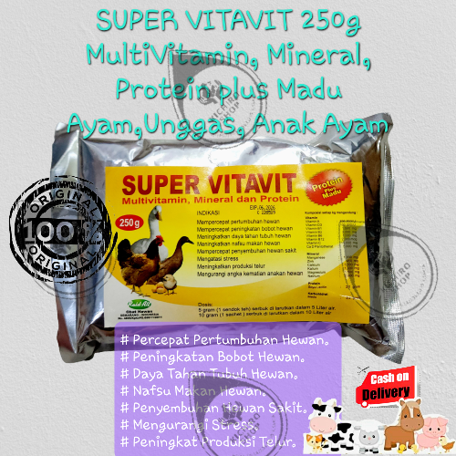 SUPER VITAVIT 250g RAID ALL MultiVitamin, Mineral, Protein Plus Madu ...