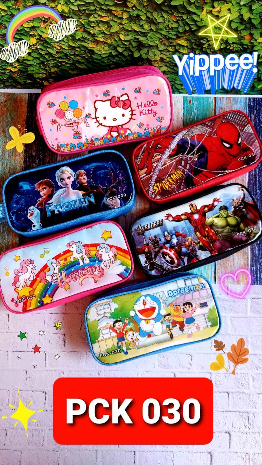Dompet Pensil/ Tempat Pensil Resleting Kain/ Kulit BTS-21/ Fancy/ Polos ...