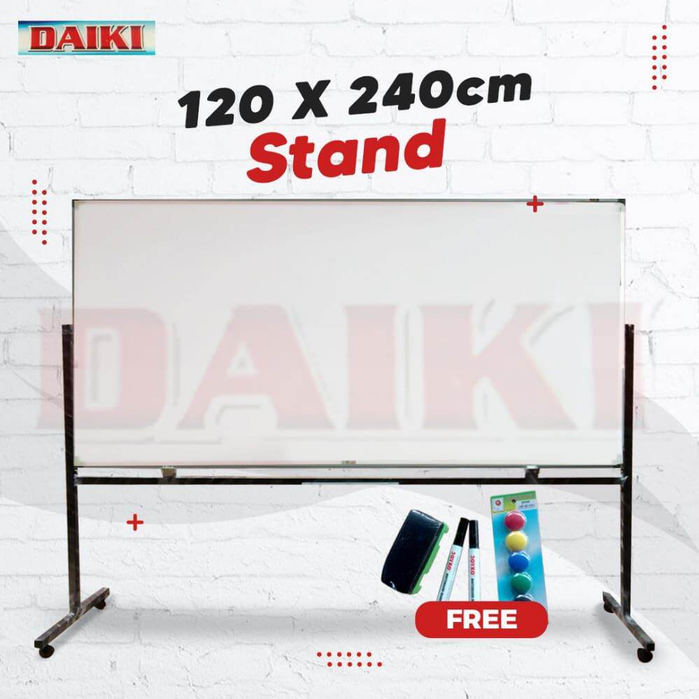 Papan Tulis Single face stand Magnetic DAIKI Uk 120x240 Cm | Lazada ...
