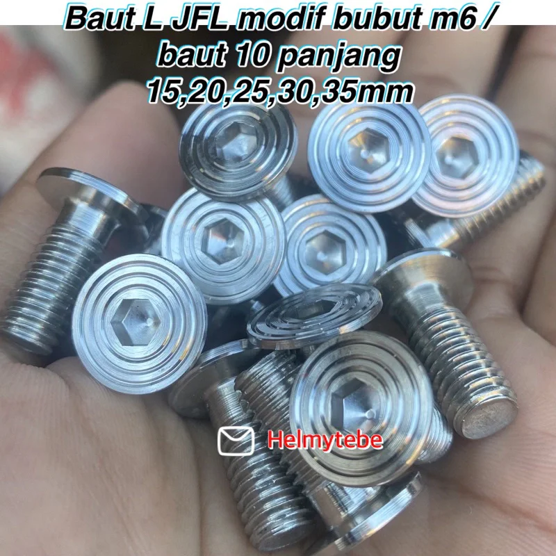 baut L JFL bubut m6 baut 10 ukuran 15 20 25 30 35 stainles / BAUT L BUBUT drat 10 anti karat ...