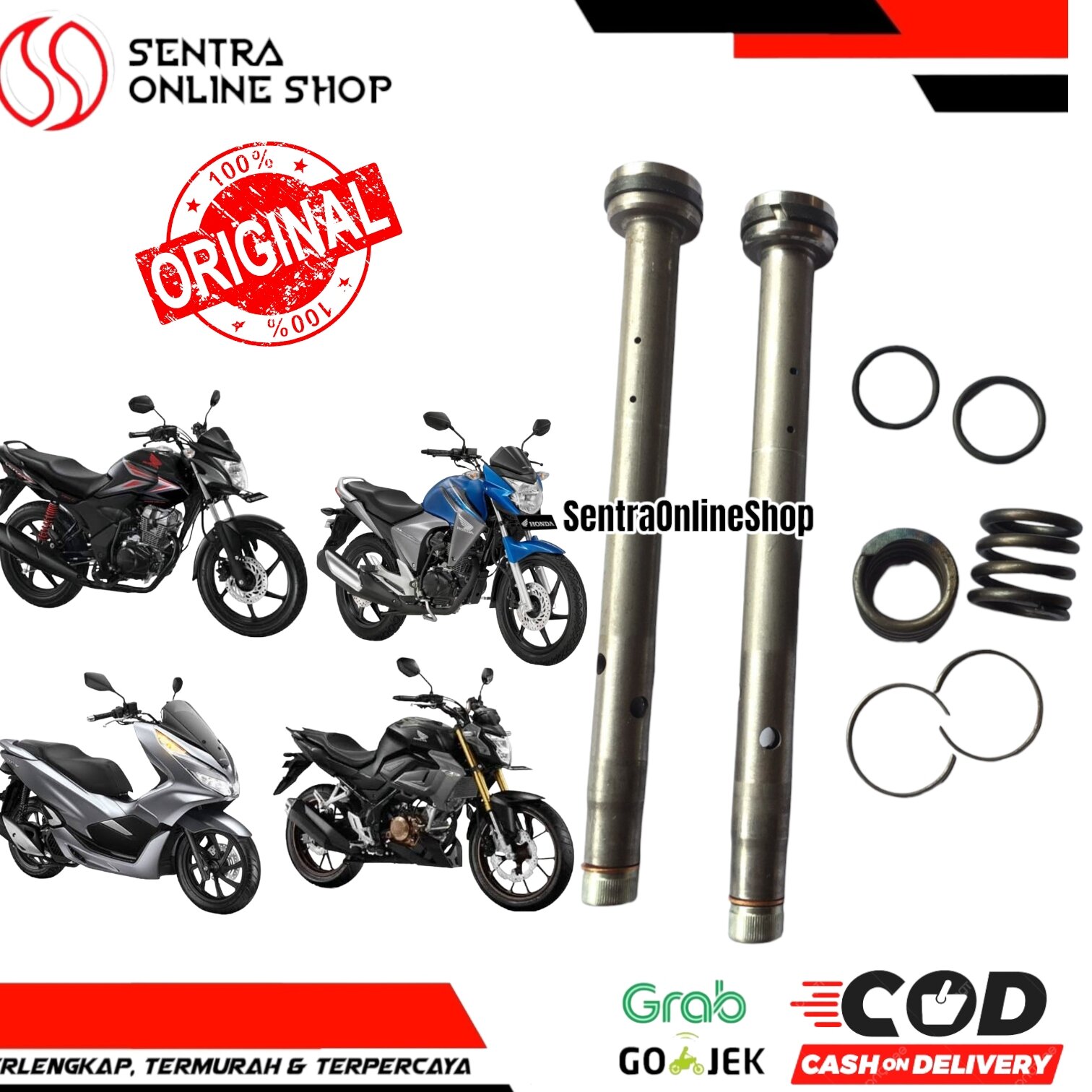 Suling as shok shokbreaker shock depan set pcx 150 verza cb150 megapro ...