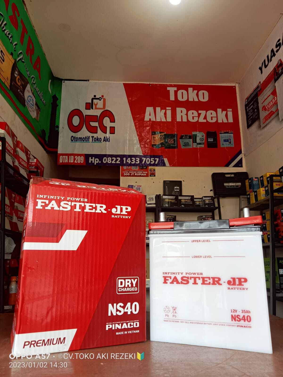 TOKO AKI REZEKI - AKI MOBIL BASAH FASTER JP NS40 AVANZA XENIA TERIOS ...