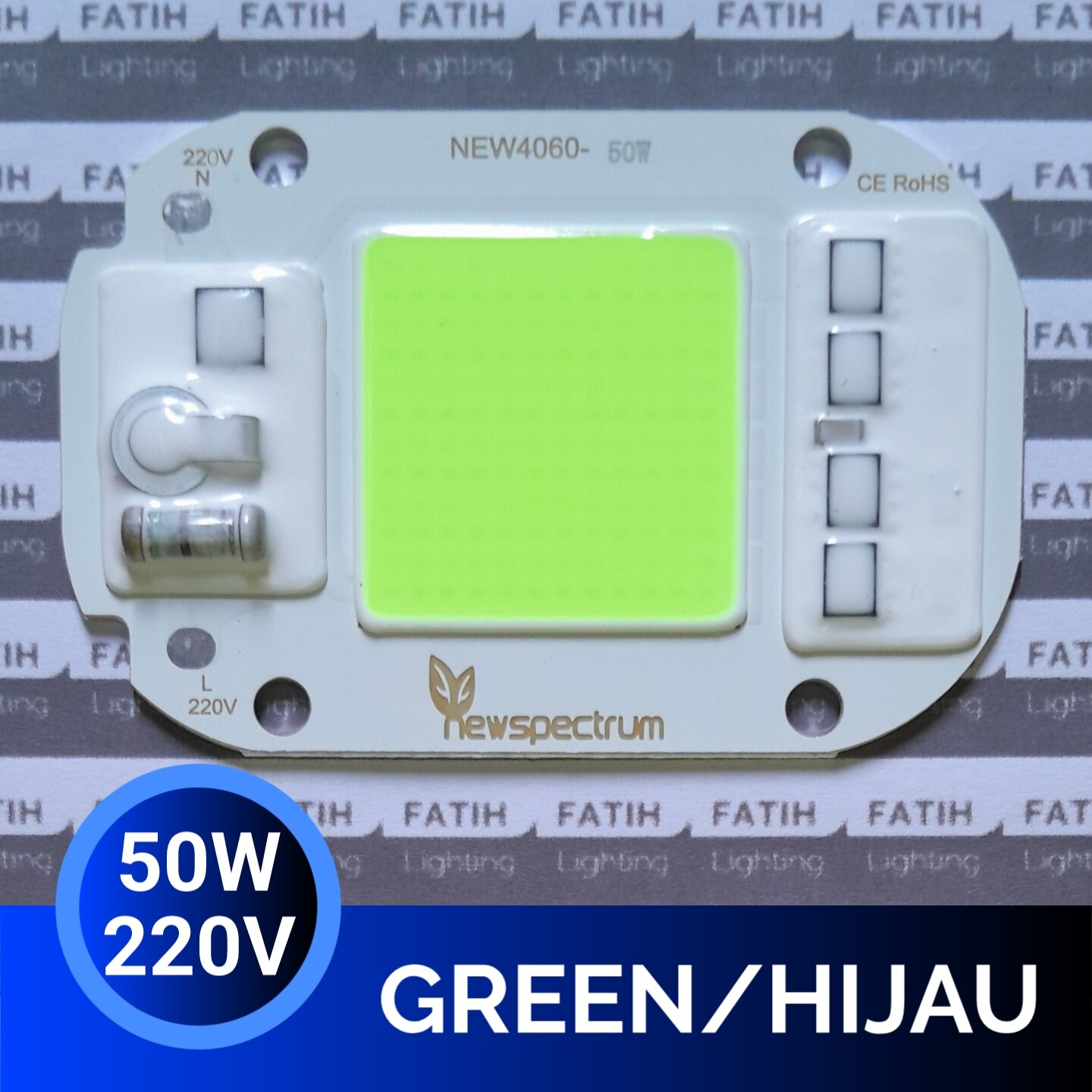 LED COB 50 Watt 220 Volt AC Warna Hijau | Lazada Indonesia