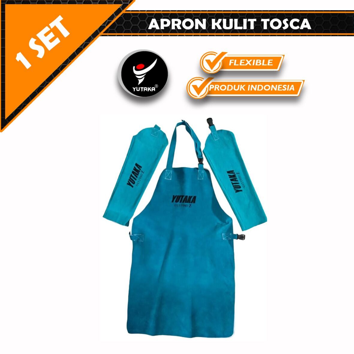 APRON DADA Dan APRON LENGAN 1 SET premium Warna tosca / Apron Dada dan ...
