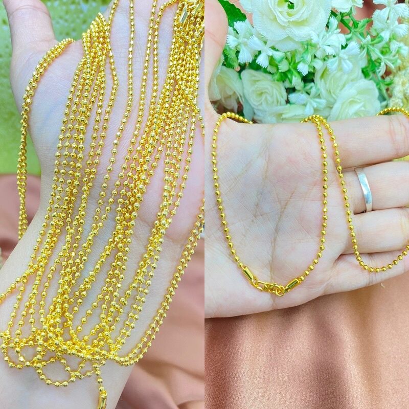 Kalung biji sahang Lapis mas, warna mas 24k,Awet dipakai Hari tidak ...