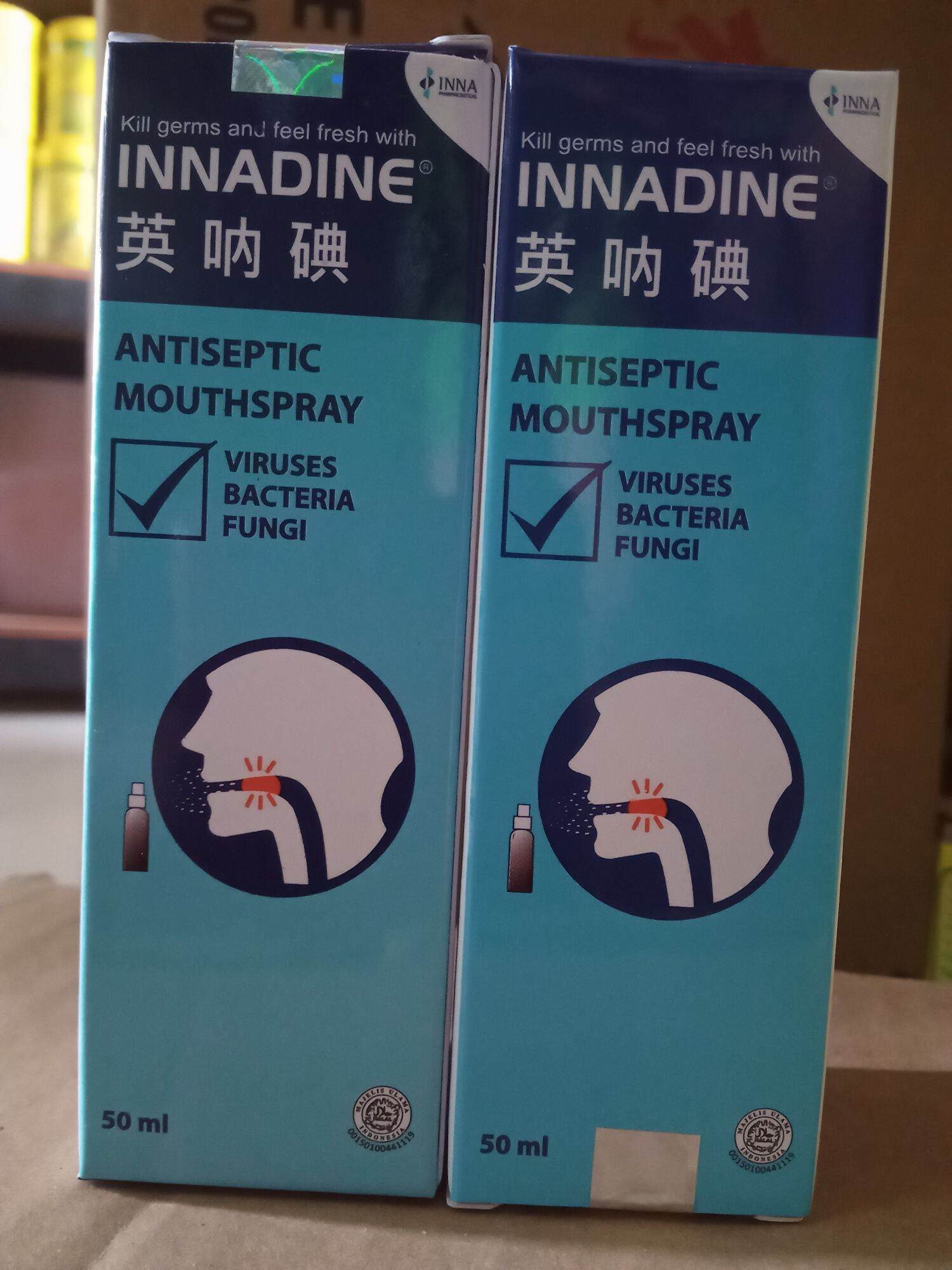 INNADINE ANTISEPTIC MOUTHSPRAY 50ML SPRAY ANTISEPTIK SPRAY | Lazada ...