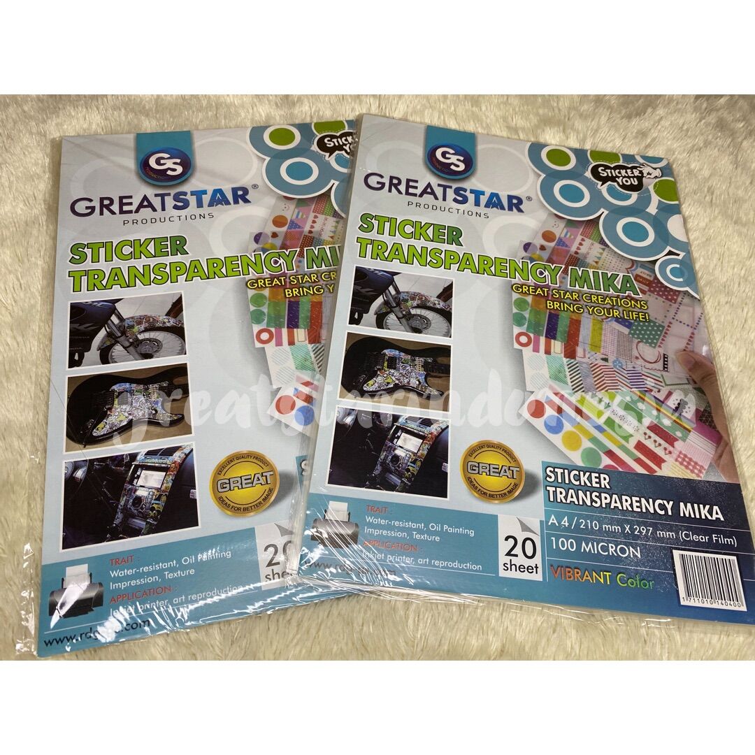 Sticker Mika Film Pet Dye Ink A4/20 Lembar | Lazada Indonesia