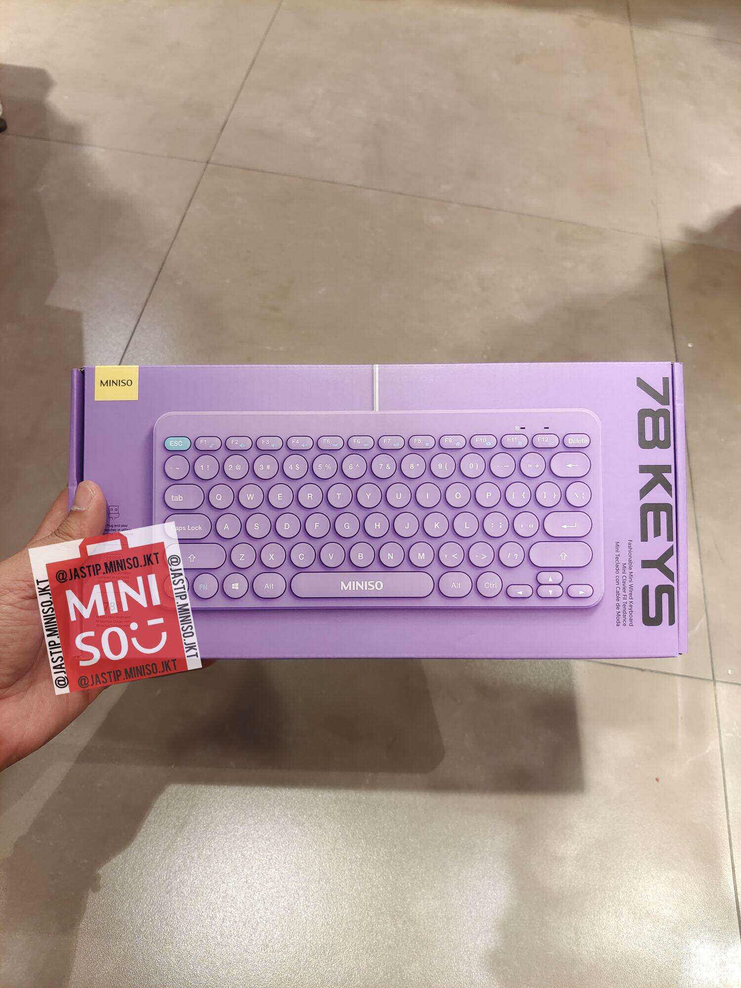 MINISO 🆕 Keyboard Mini Kabel USB Port 78 Keys (Model: SW-KB611) Ukuran ...