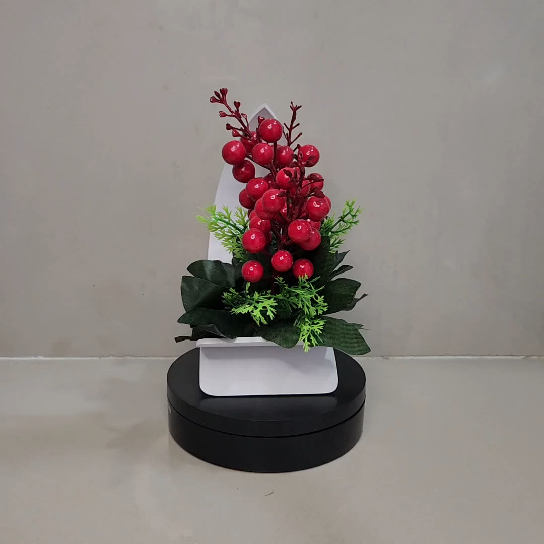 Bunga Hias Plastik Bunga Mini Berry Vas Bulan Tanaman Hias Bunga ...