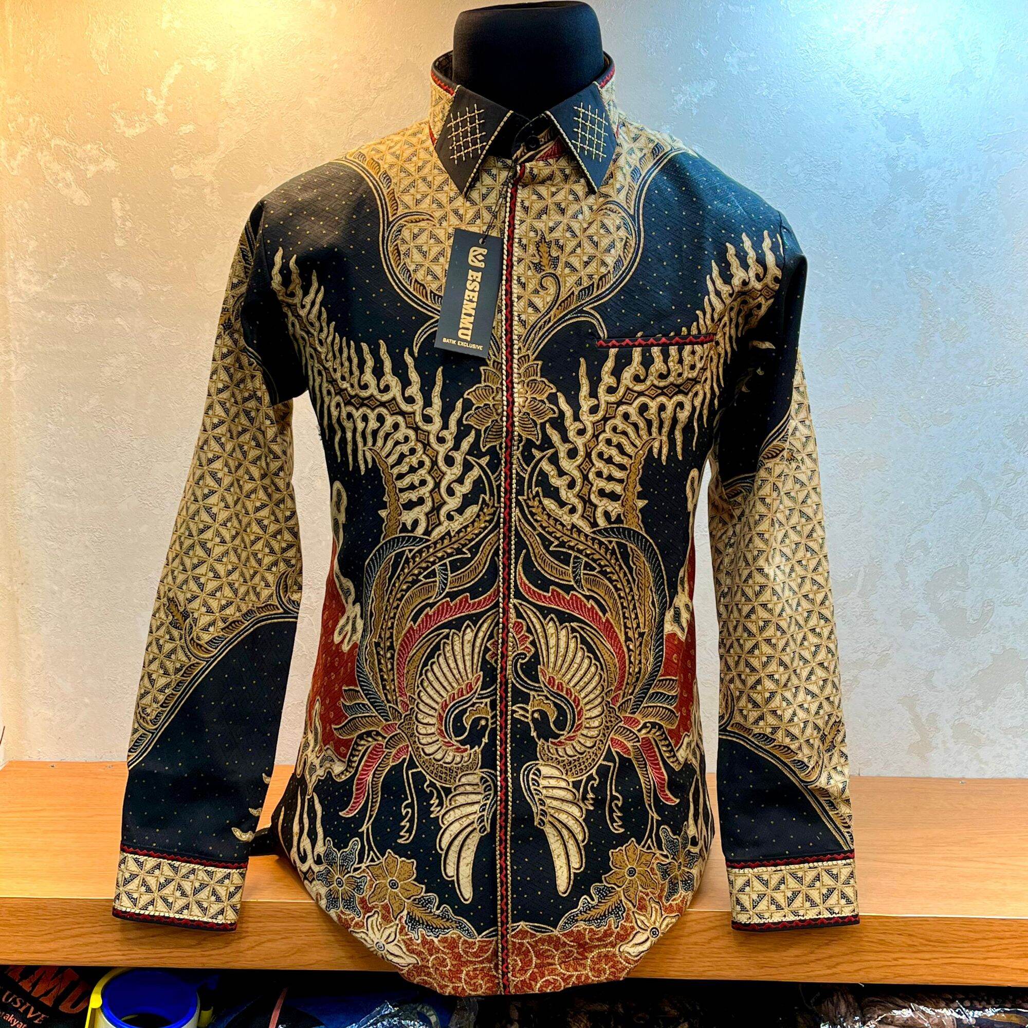 KEMEJA BATIK SMOCK SEMIJAS DOBBY JAHITAN SMOCK DOUBLE FURING FULL ...