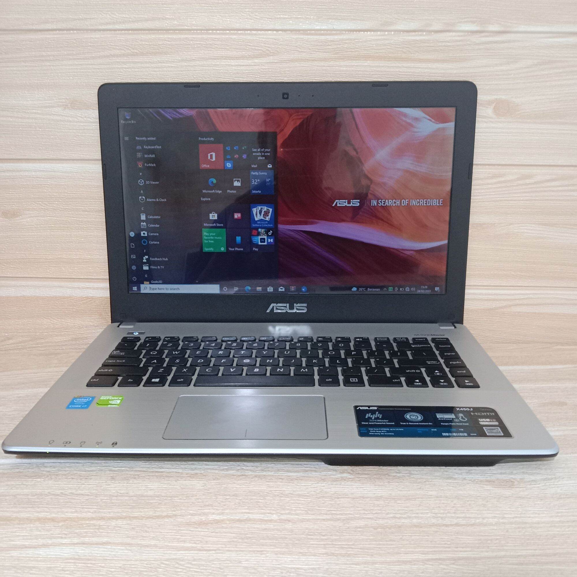 Laptop asus X450JB i7-4720HQ RAM 8GB HDD 1TB nvidia geforce 940M second ...