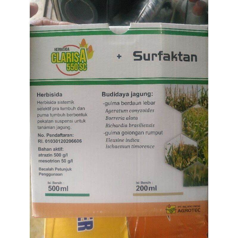 Herbisida jagung clarisa+surfaktan 500ml+200ml | Lazada Indonesia