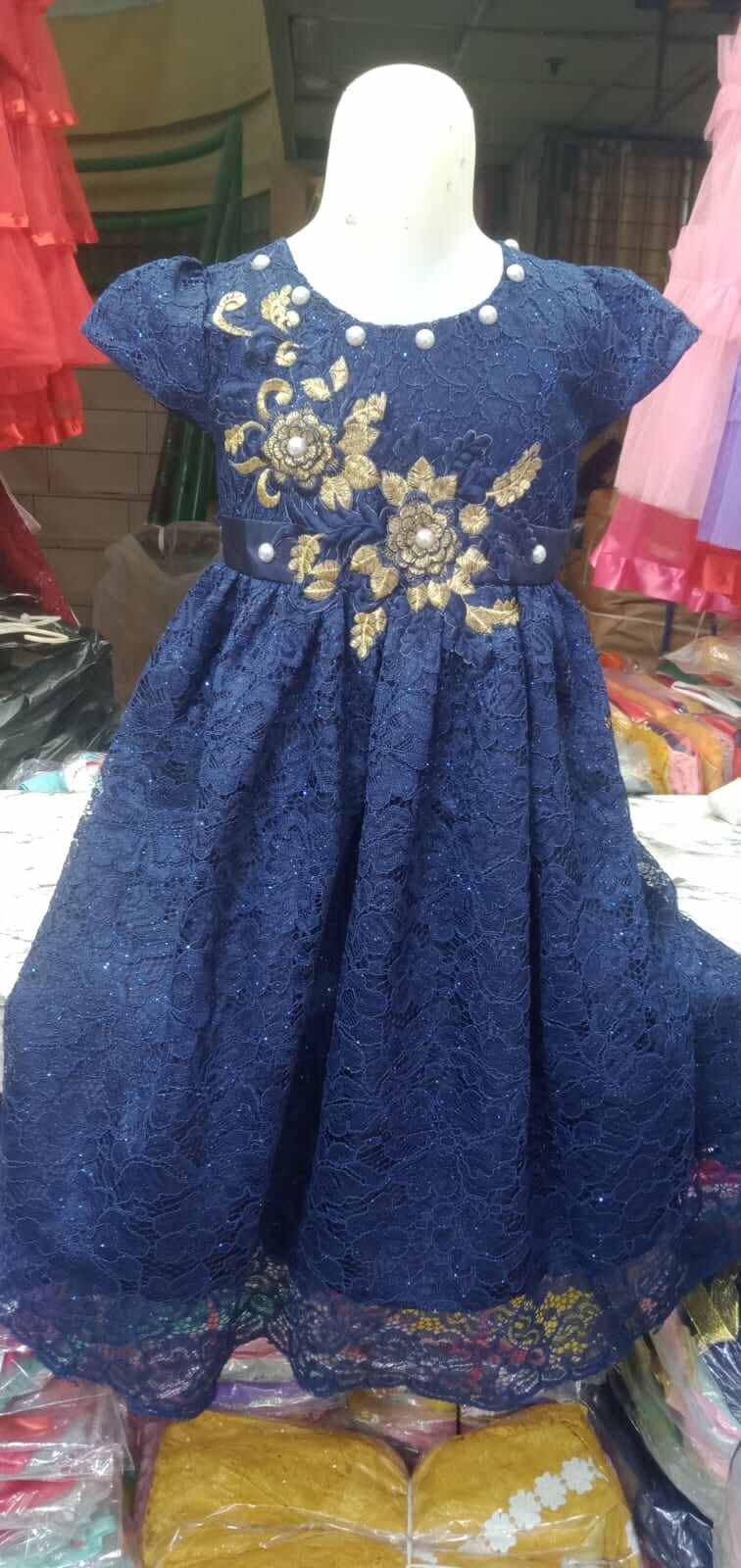 full brokat tempelan bunga untuk anak usia 3 - 12 tahun | Lazada Indonesia