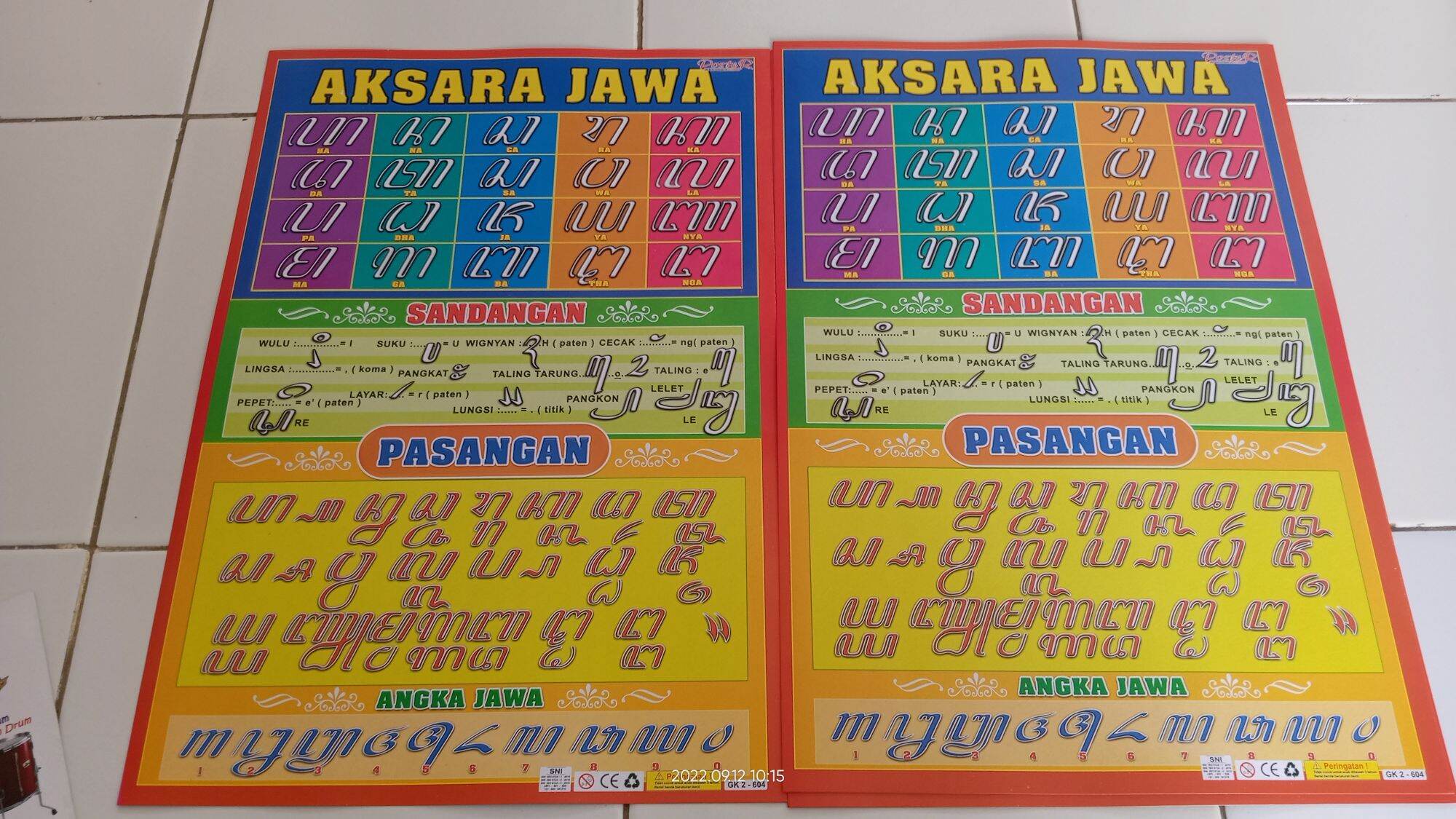 Poster Edukasi Anak Belajar Mengenal Aksara Jawa | Lazada Indonesia