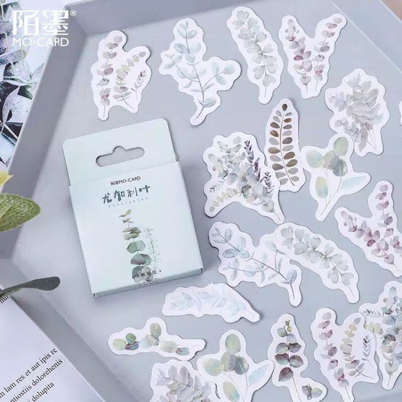 Stiker daun Stiker tanaman plant leaf stiker lucu cute kawaii scrapbook ...