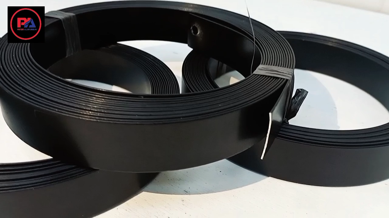 PLAT STRIP BLACK MATTE // HITAM DOFF PANJANG 6 METER // HOKI ALUMINIUM ...