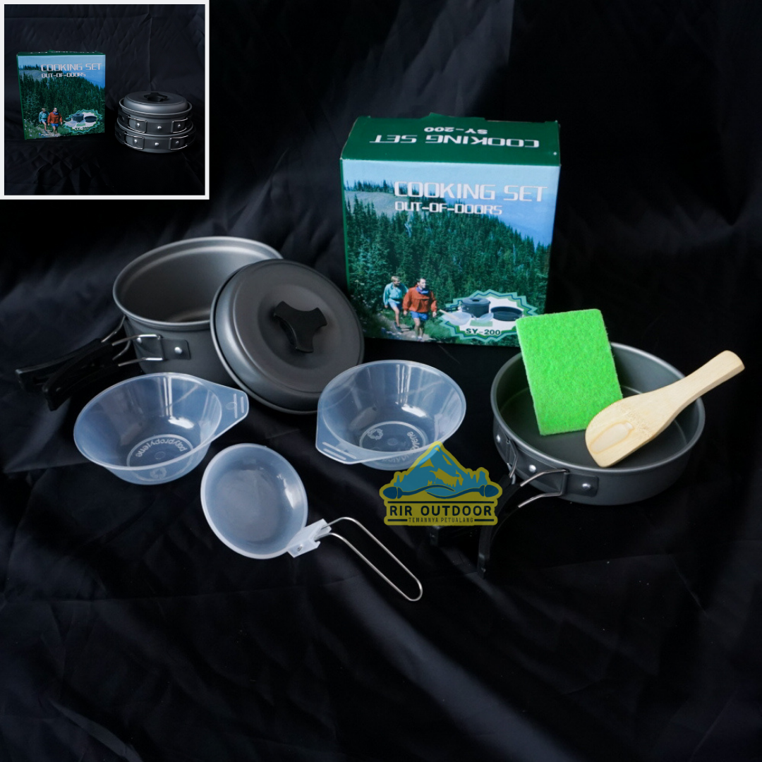 COOKING SET COOKINGSET SY200 NESTING ALAT MASAK GUNUNG CAMPING | Lazada ...