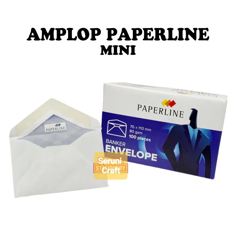 Amplop paperline mini per box isi 100pcs / amplop kertas mini putih ...