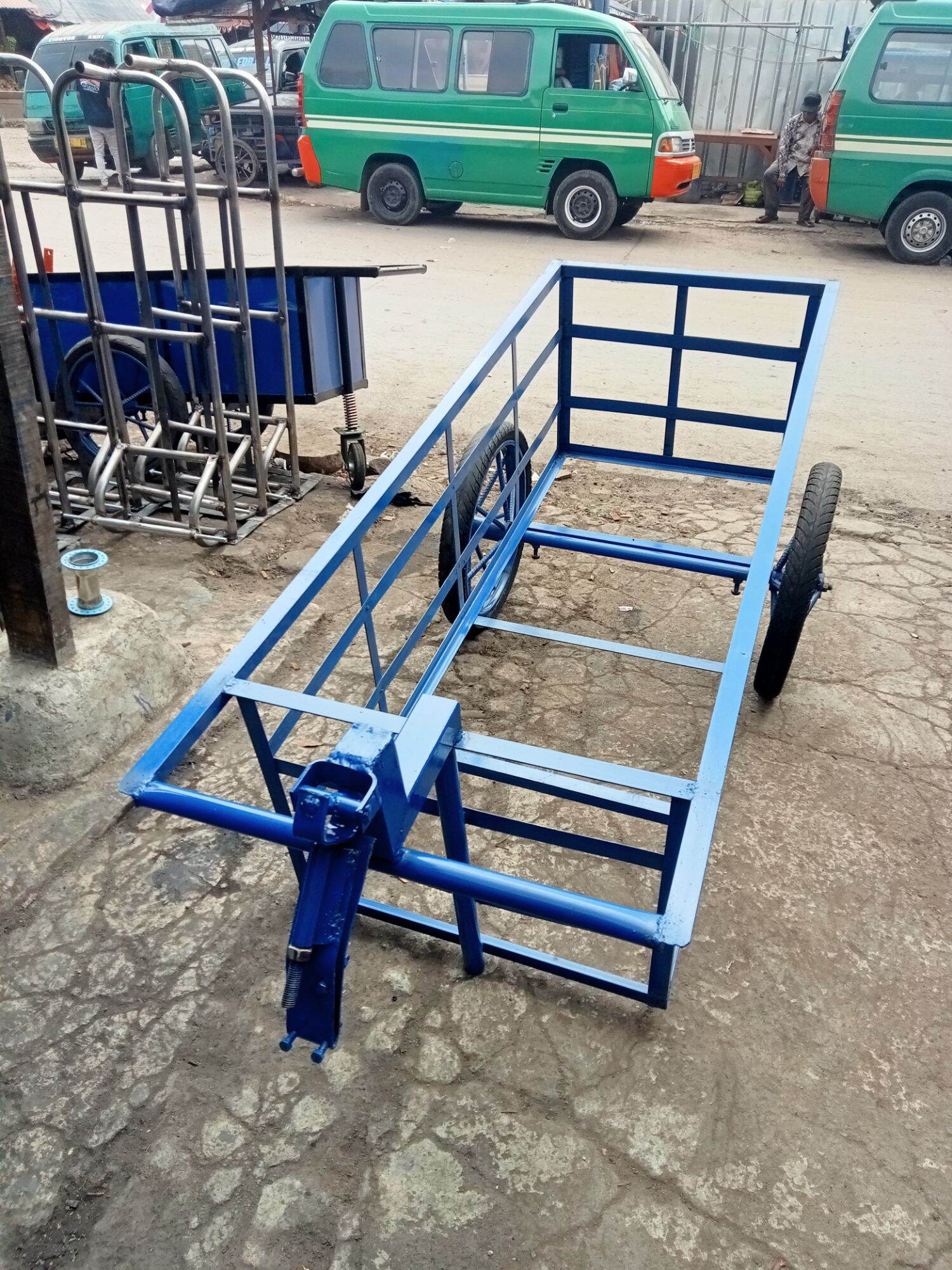 Gerobak Derek Motor Rangka Besi (Barrow crane) UK.P.150cm L.60cm T.50cm ...