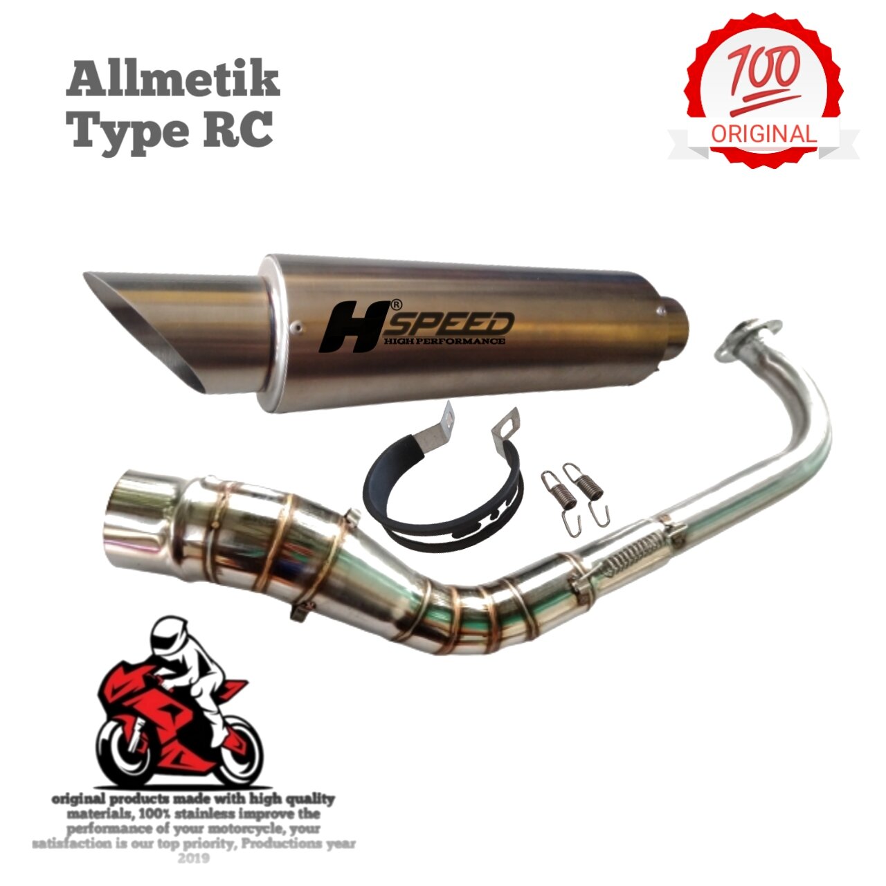 Knalpot Racing Fullsistem Original HR SPEED Nmax/Aerox/vario/pcx/beat ...
