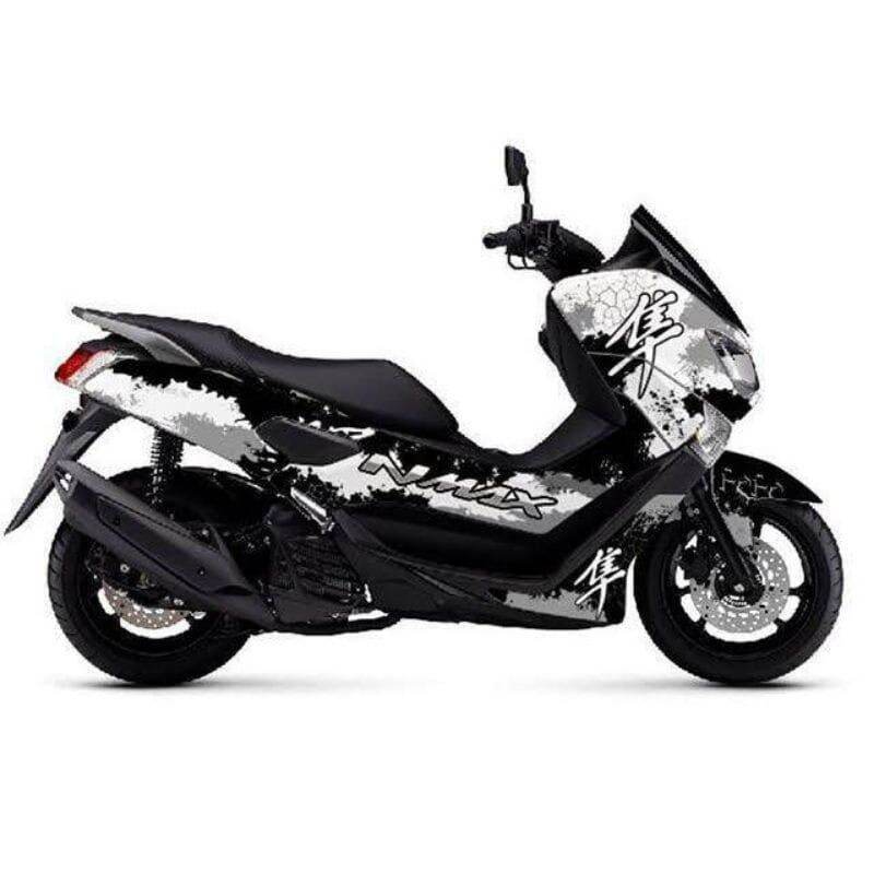 Stiker Decal variasi full body Yamaha Nmax Lama hayabusa putih | Lazada ...