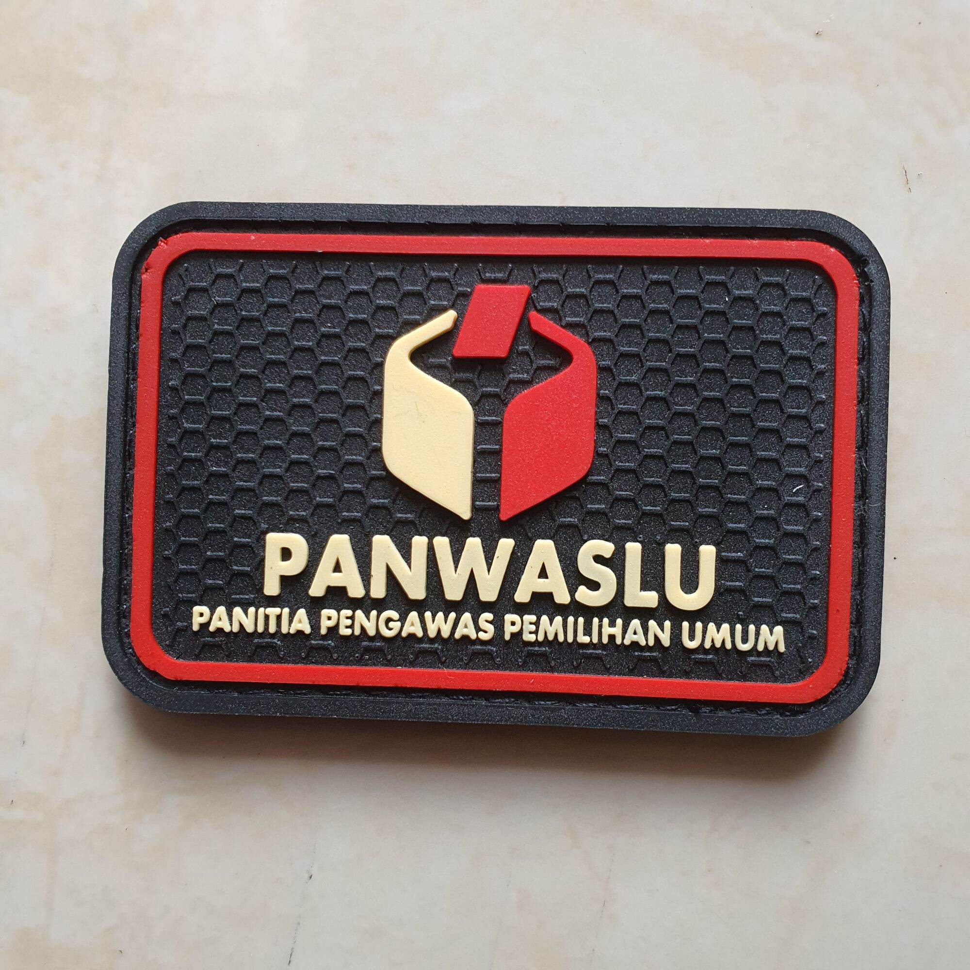 patch rubber logo panwaslu dasar hitam - panitia pengawas pemilihan ...