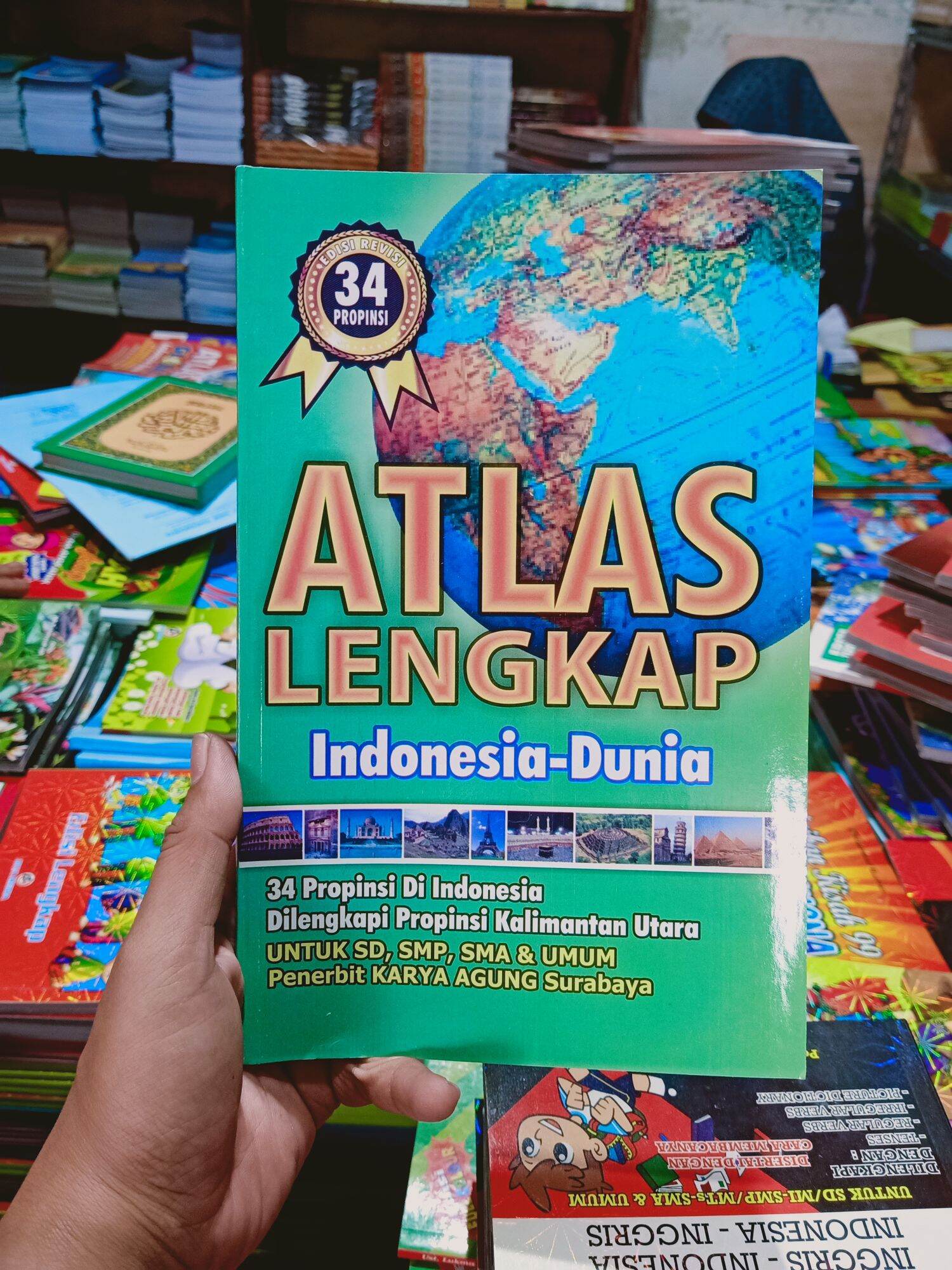 BUKU ATLAS LENGKAP INDONESIA DUNIA TANGGUNG 25*14 | Lazada Indonesia
