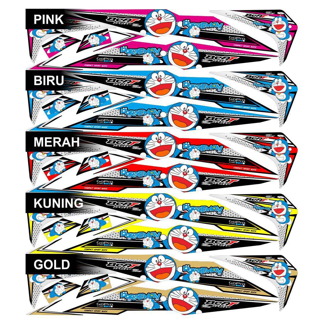 STICKER STRIPING VARIASI MOTOR HONDA BEAT FI NEW ISS/ESP 2016-2019 LIS ...