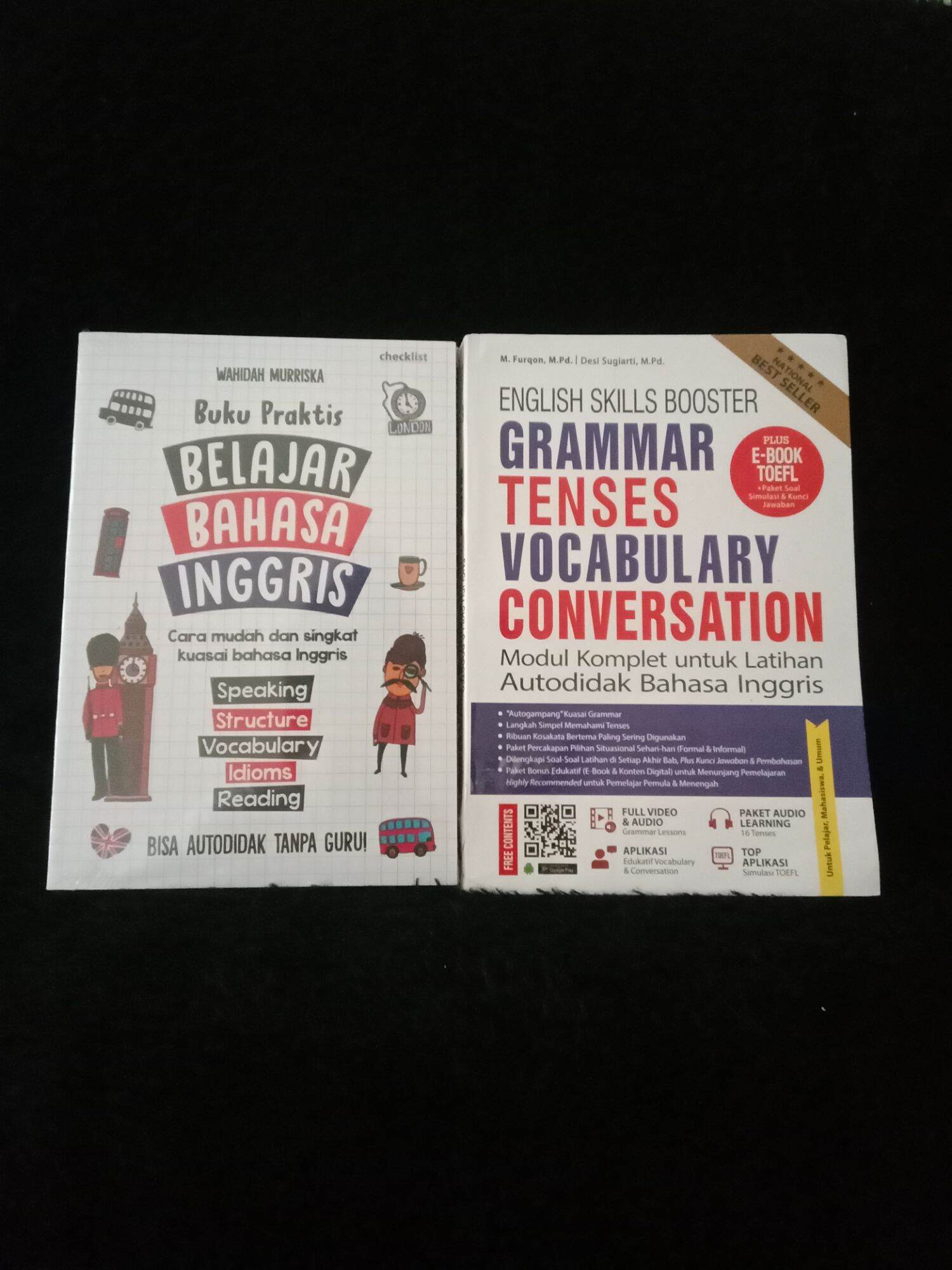 2 Buku Praktis Belajar Bahasa Inggris & Grammer Tenses Vocabulary Conversation | Lazada Indonesia