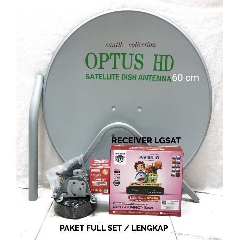 Parabola Optus Full Set 60 Bonus Receiver LG Sat | Lazada Indonesia