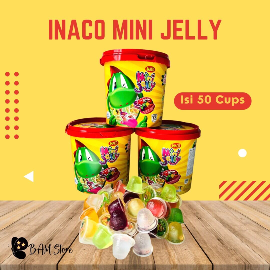 INACO Mini Jelly Sharing Bucket 50 Cups - Agar Agar Inaco Jelly Ember ...