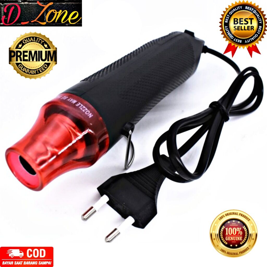 Express Heat Gun Elektrik Hot Air Vinyl 220V 300W Alat Pemanas ...