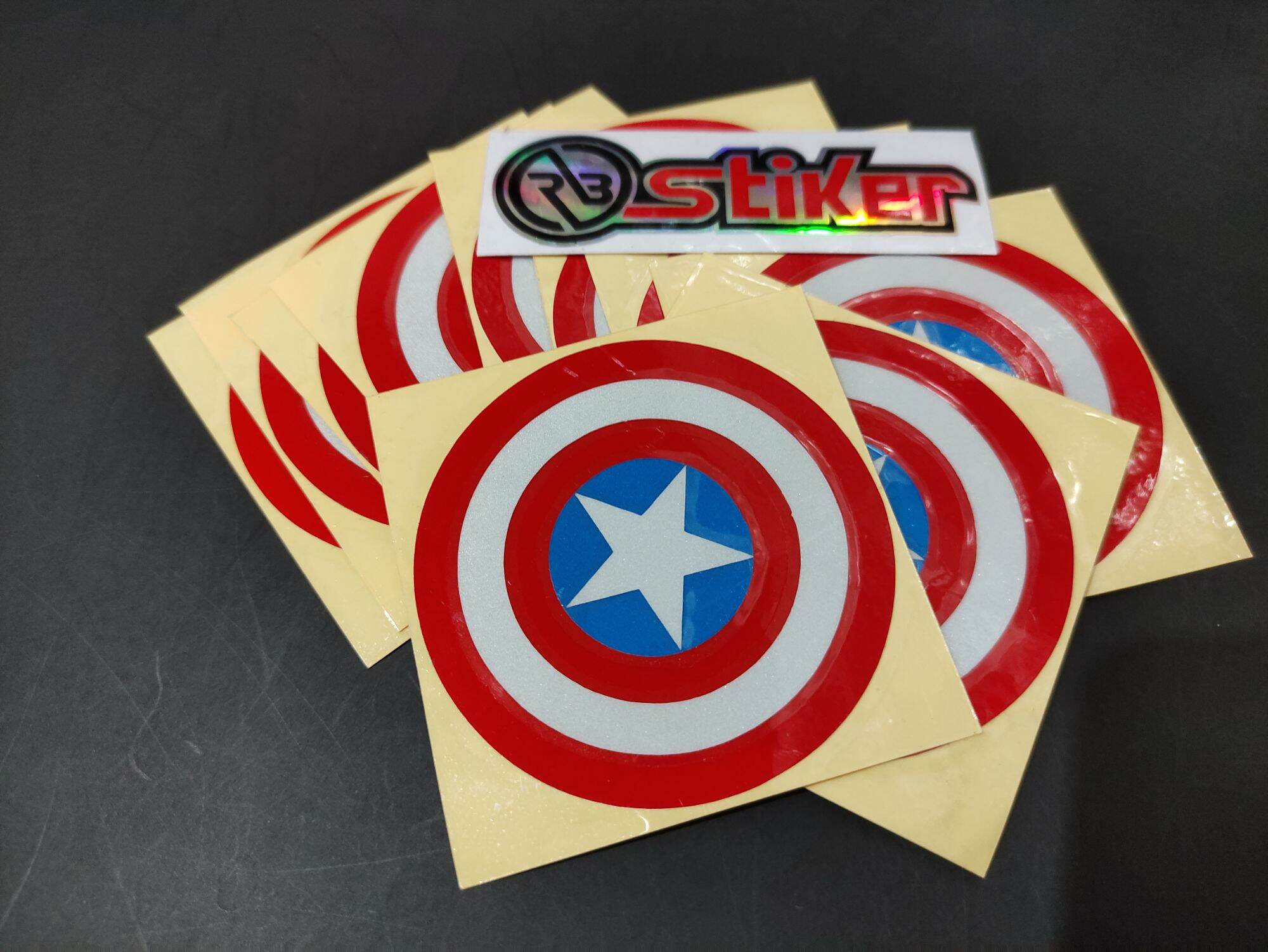 Sticker captain america cutting stiker kapten amerika acesoris motor ...
