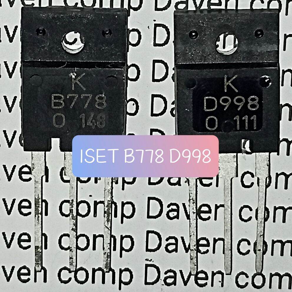 1SET TRANSISTOR B778 D998 ORIGINAL MOSFET B 778 D 998 ASLI | Lazada ...